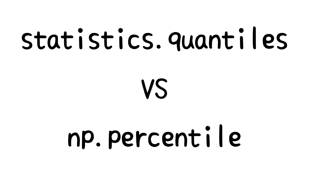 Pythonで分位数を求める〜statistics vs NumPy〜 | Kome's Monologue